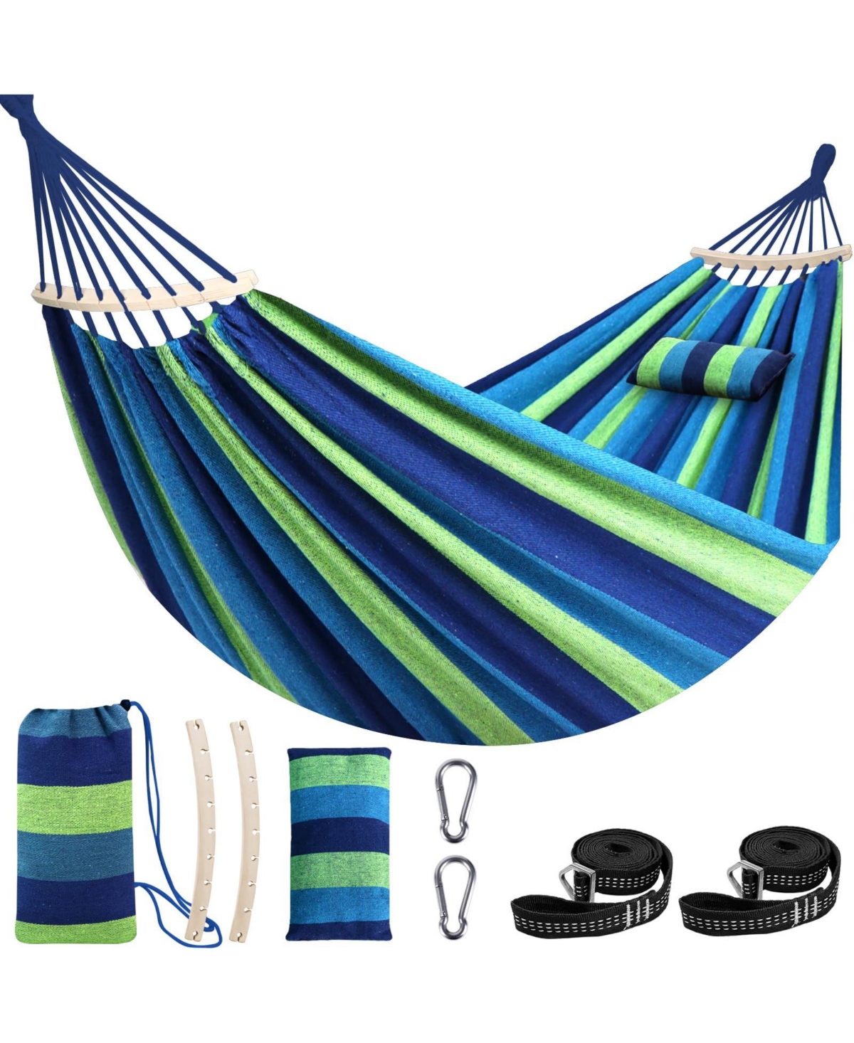 Click here for Piscifun Portable Cotton Camping Hammock with Deta... prices