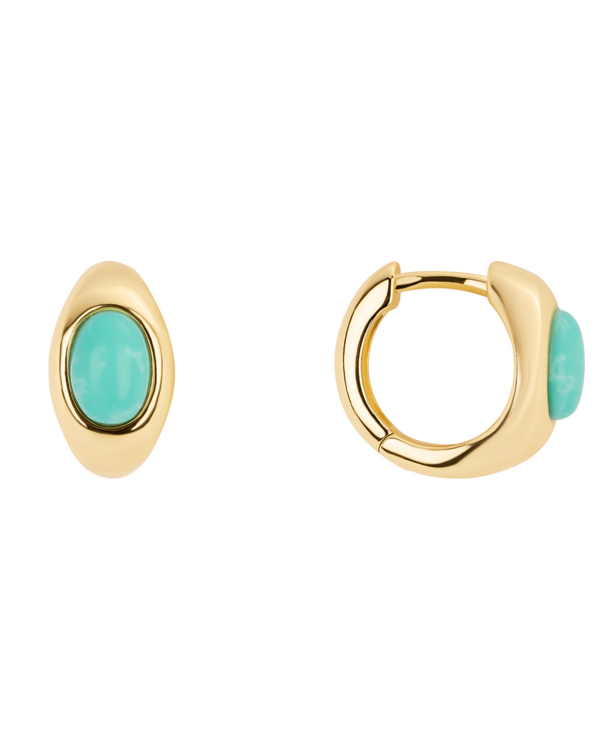 Click here for Macys Gold-Plated 13mm Howlite Turquoise  Simulate... prices