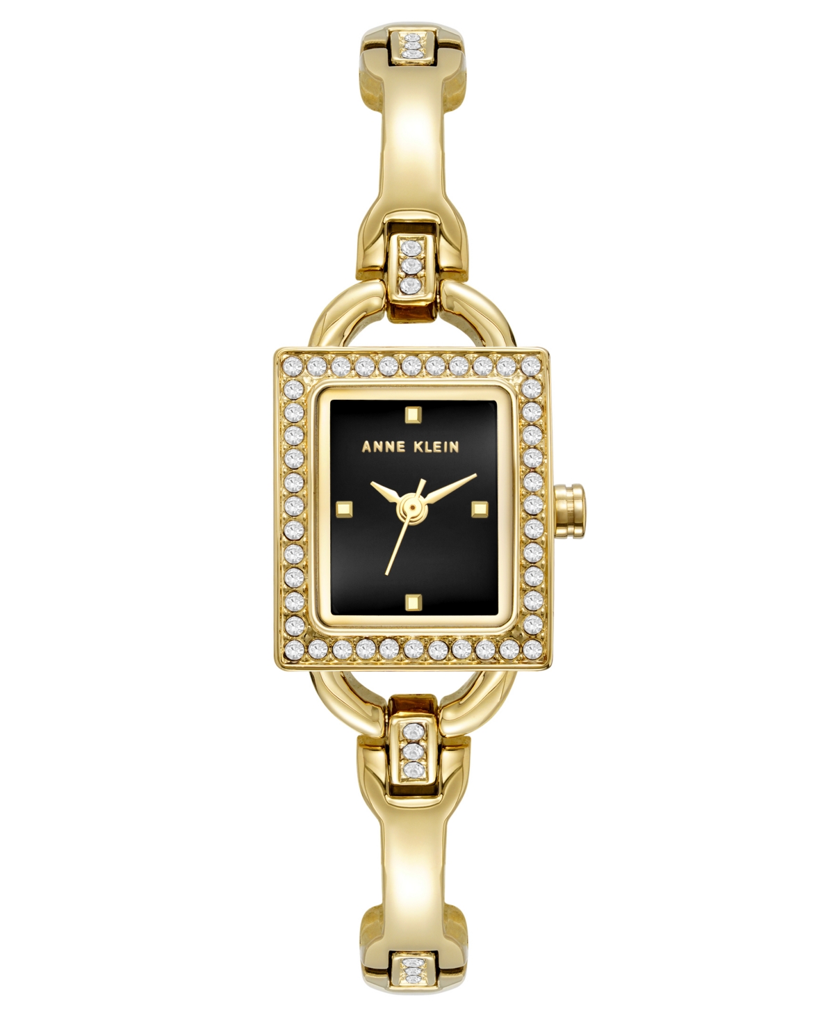 Click here for Anne Klein Womens Quartz Rectangle Gold-Tone Alloy... prices