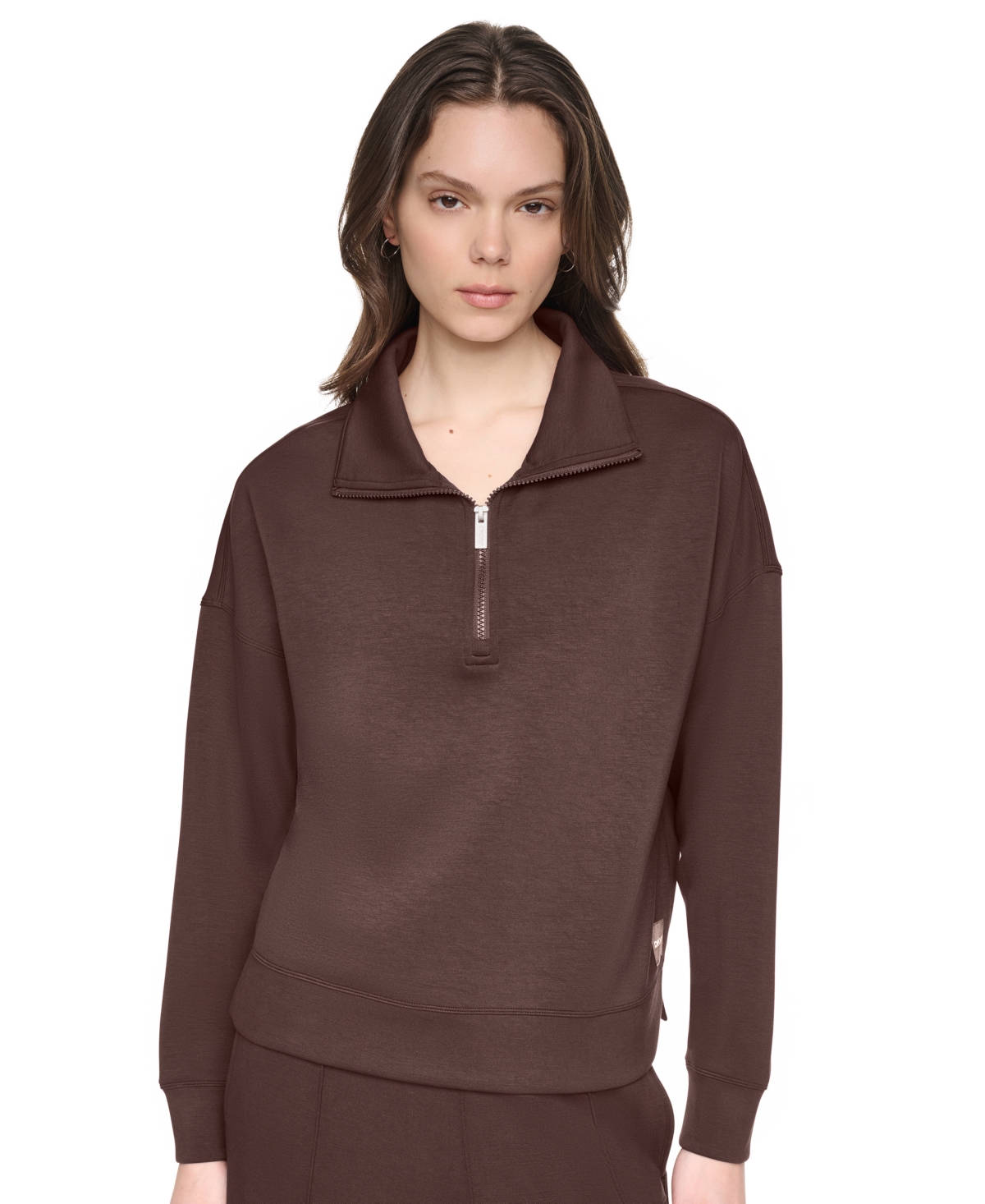 Click here for Dkny Sport Womens Mock Neck Half-Zip Sweatshirt -... prices