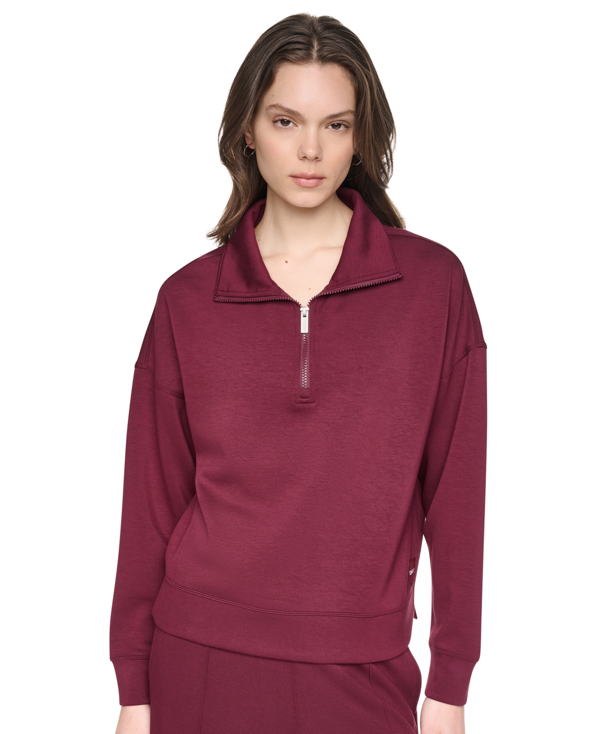 Click here for Dkny Sport Womens Mock Neck Half-Zip Sweatshirt -... prices