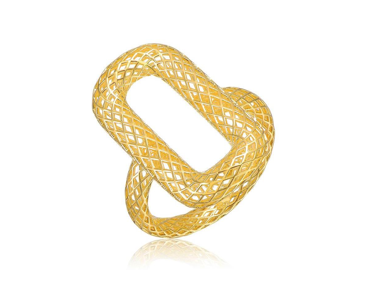 Click here for Rachel Glauber Radiant 14K Gold Plated Mesh Open W... prices