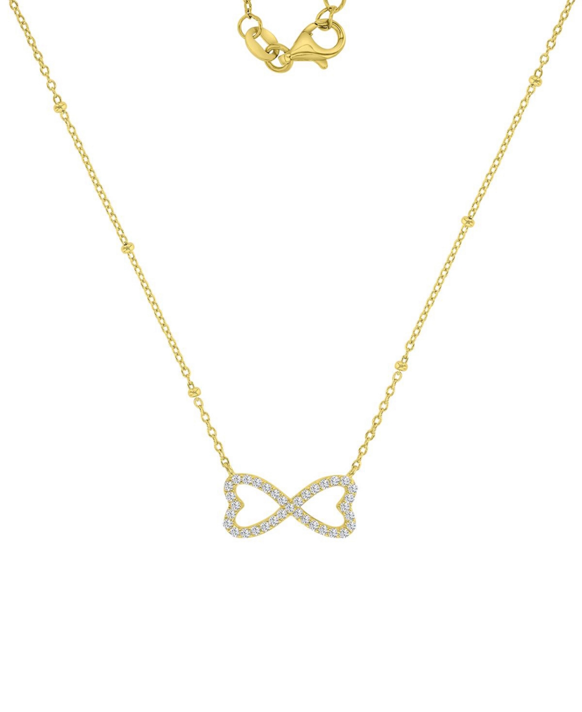 Click here for Macys 14k Gold-Plated Heart Infinity Bead Necklace... prices