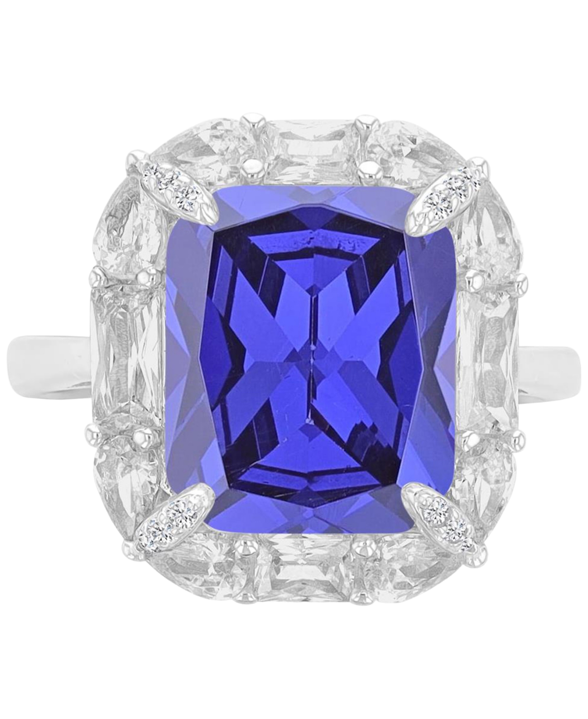 Click here for Macys Silver-Plated Tanzanite Luxury Bridal Ring -... prices