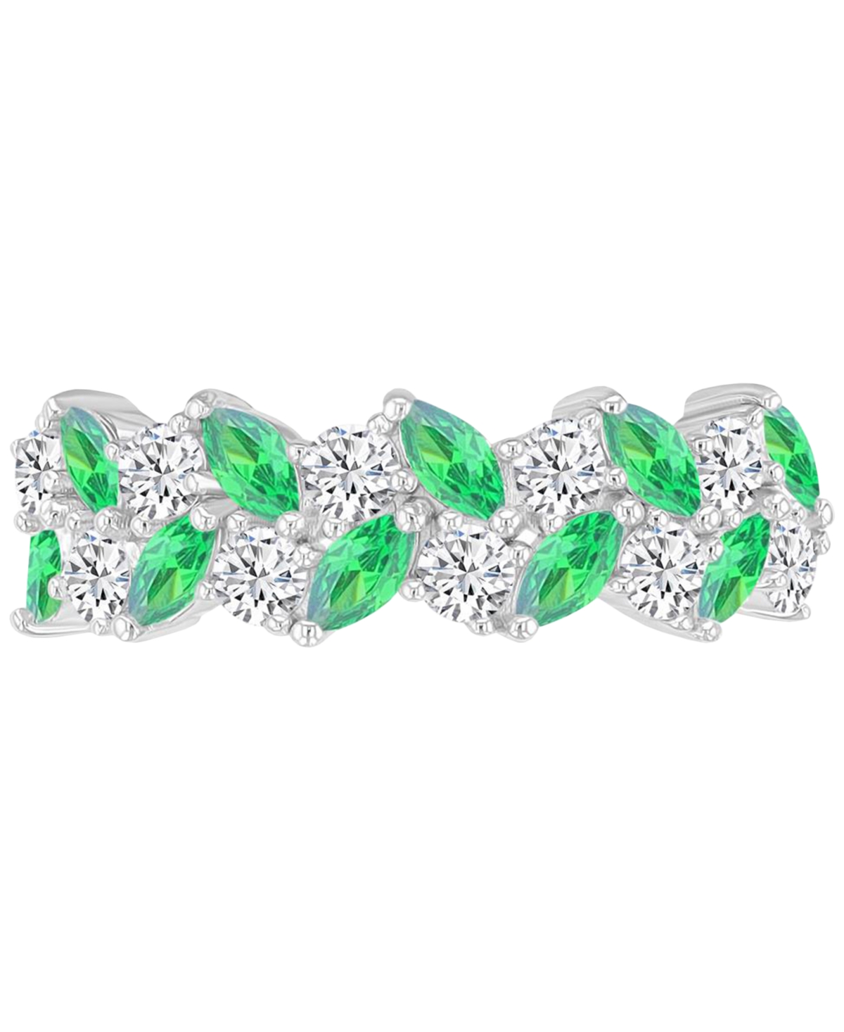 Click here for Macys Marquise Green Crystal Ring - Silver prices