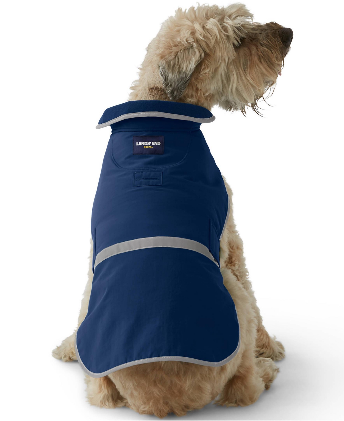 Click here for Lands End Dog Solid Squall Jacket - Deep sea navy prices