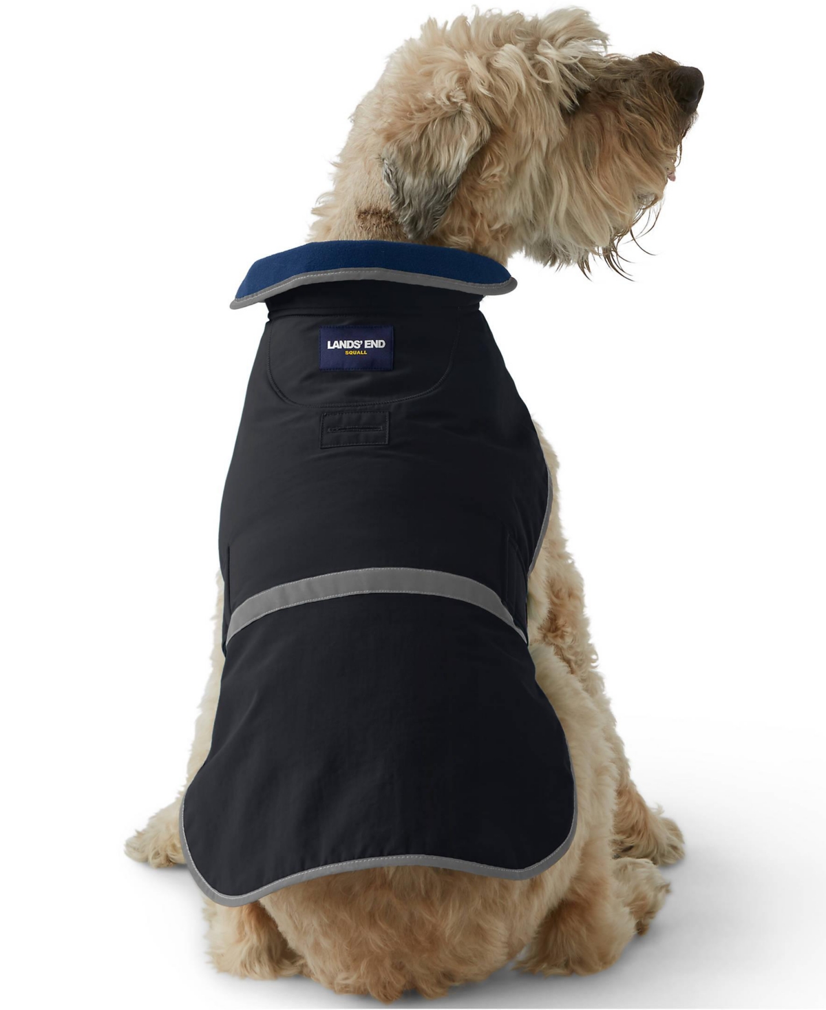 Click here for Lands End Dog Solid Squall Jacket - Black prices