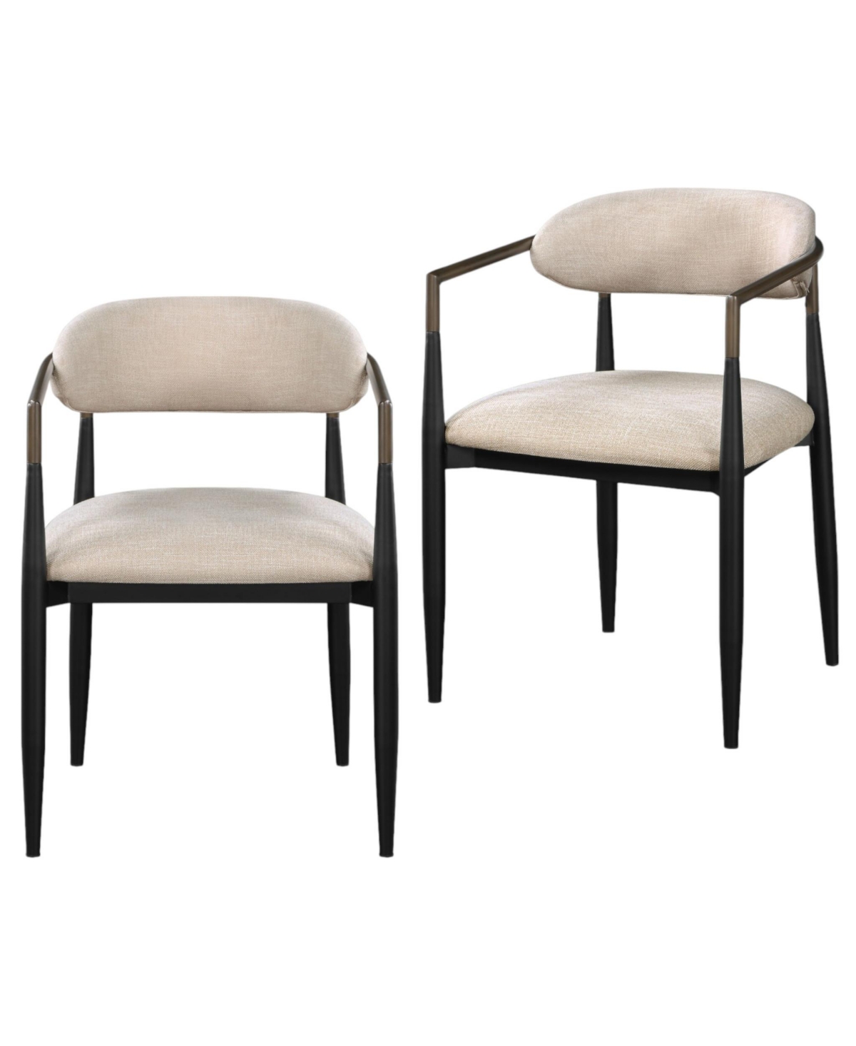 Click here for HomeRoots Set of Two Upholstered Fabric Open Back... prices