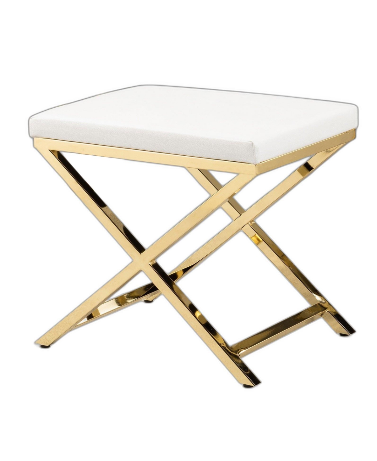 Click here for HomeRoots Faux Leather Vanity Chair - No prices