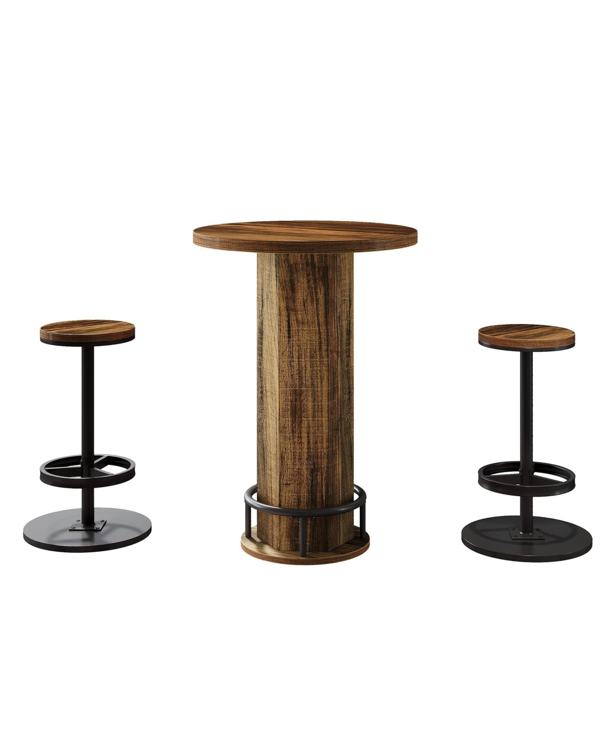 Click here for Yiortwo Round Bar Table Set with 2 Matching Bar St... prices