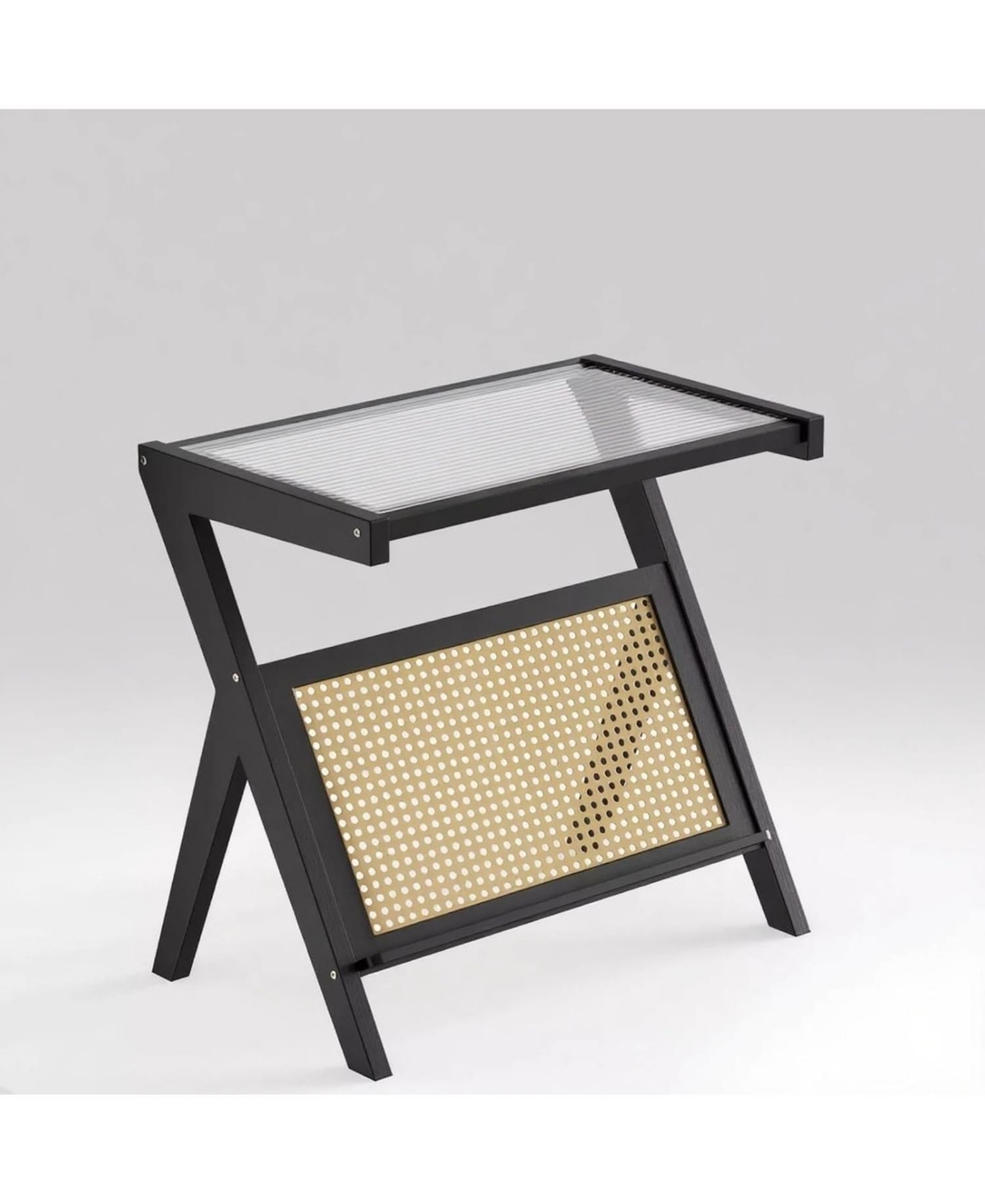 Click here for Gouun Bamboo Accent End Table with Tempered Glass... prices