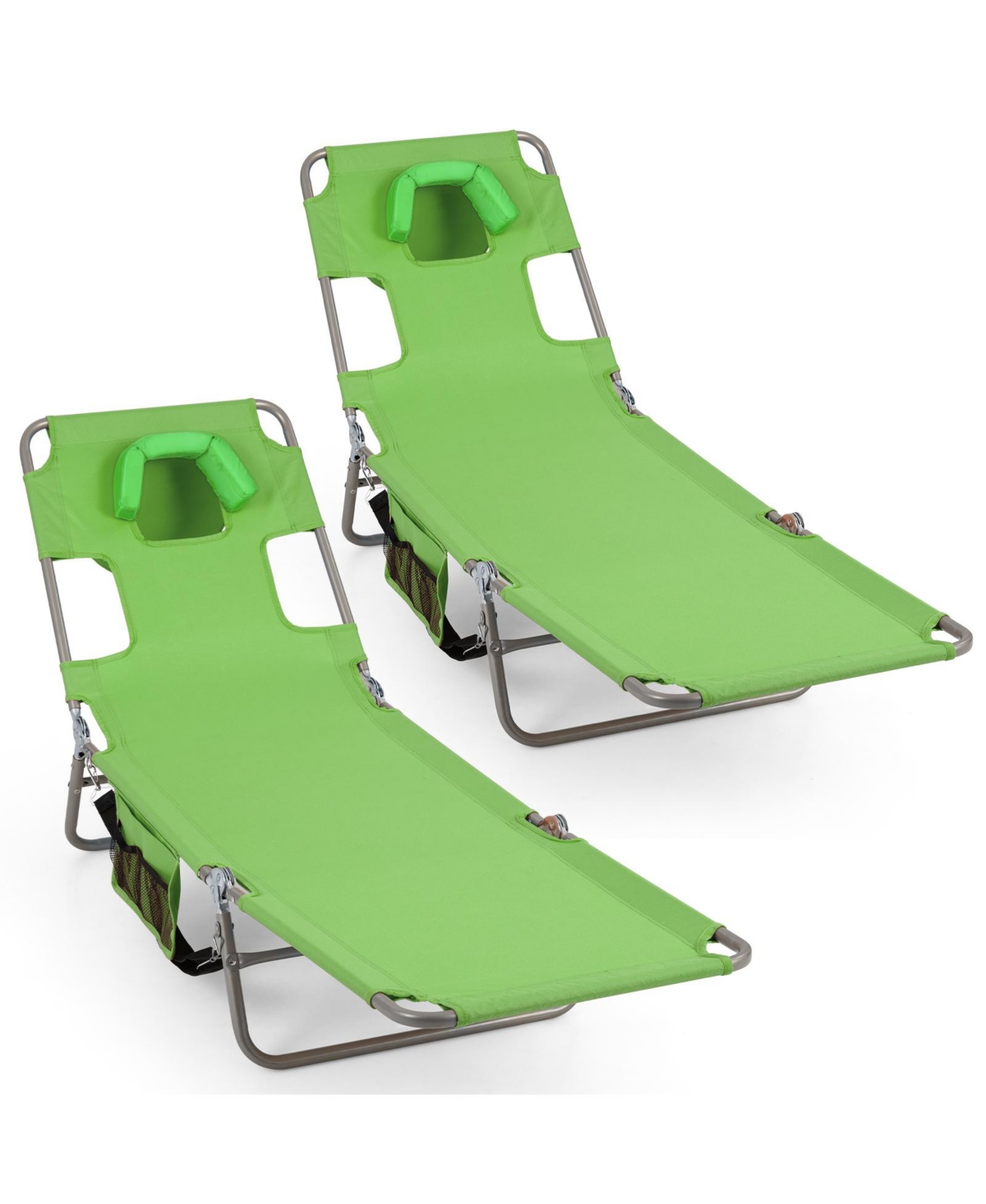 Click here for Gymax 2-Pieces Tanning ChairFolding Beach Lounge C... prices