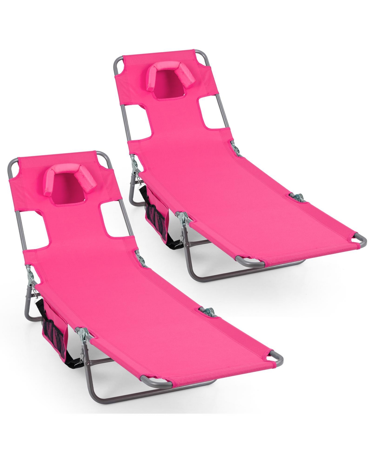 Click here for Gymax 2-Pieces Tanning ChairFolding Beach Lounge C... prices
