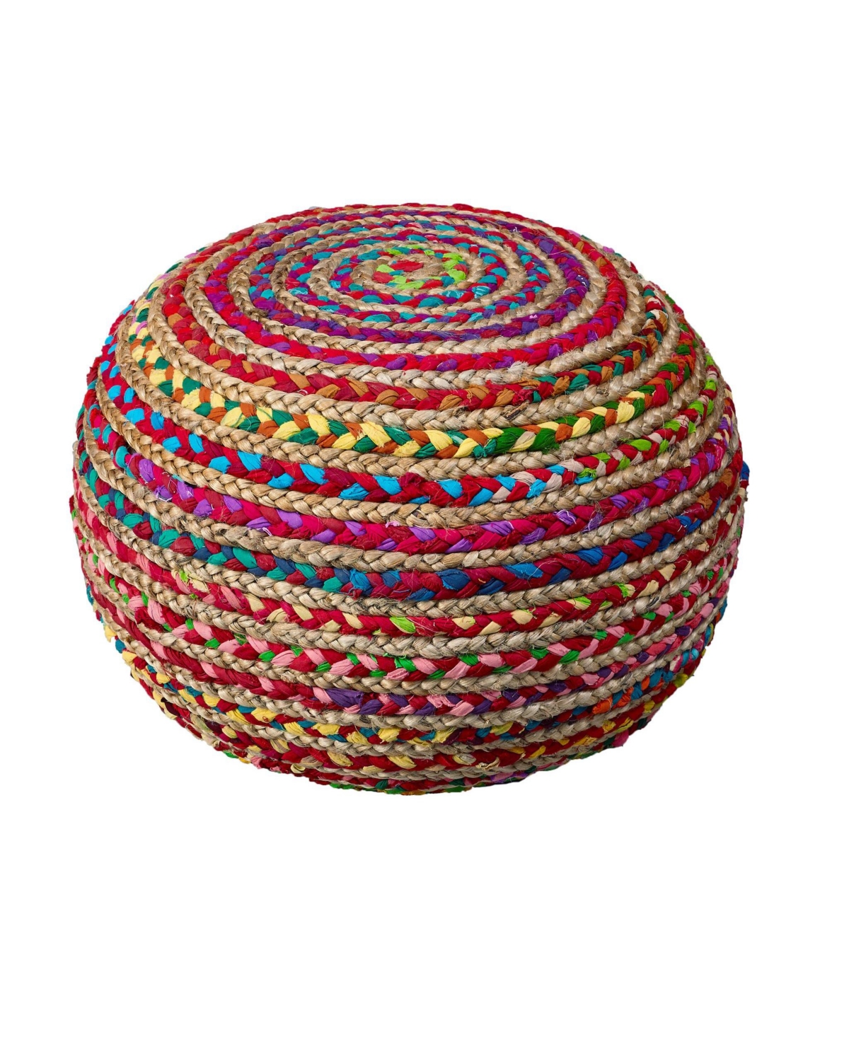 Click here for HomeRoots 20 inch Rainbow Cotton Blend Round Strip... prices
