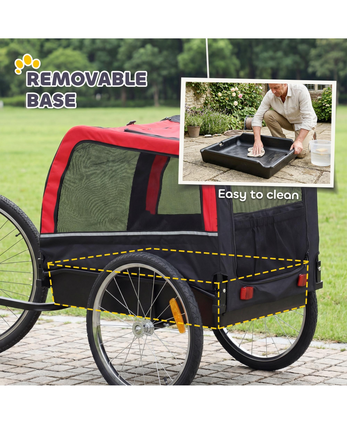 Click here for Ruie Dog Bike Trailer Bicycle Pet Carrier with 20... prices