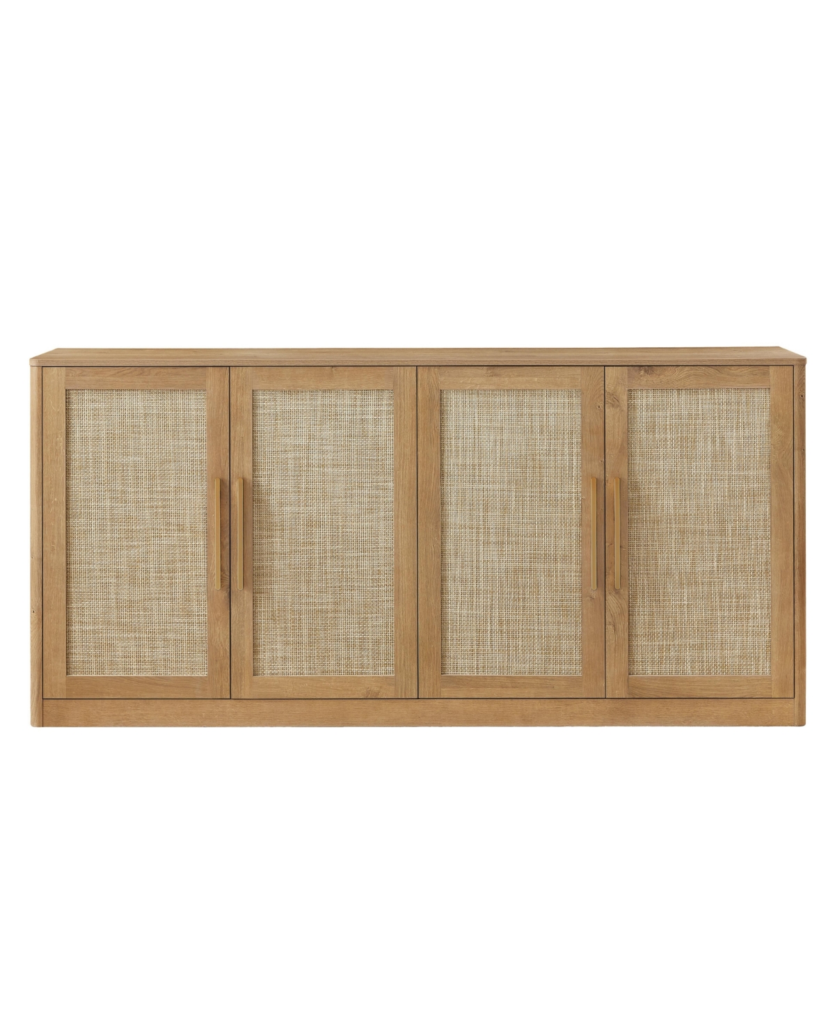 Click here for Clihome 67 Rattan 4-Door Buffet Cabinet - Caramel prices