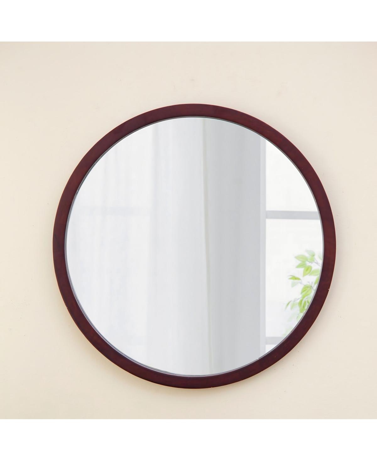 Click here for Laoties 20 Round Solid Mango Wood Wall Mirror  Mid... prices
