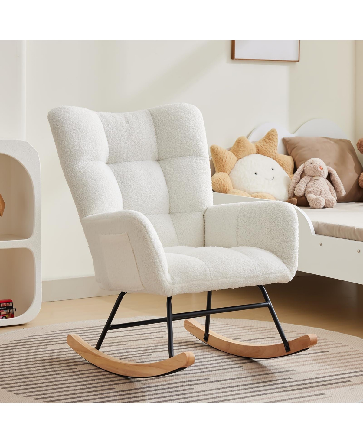 Click here for homfan Modern Nursery Rocking Chair  300lbs Teddy... prices