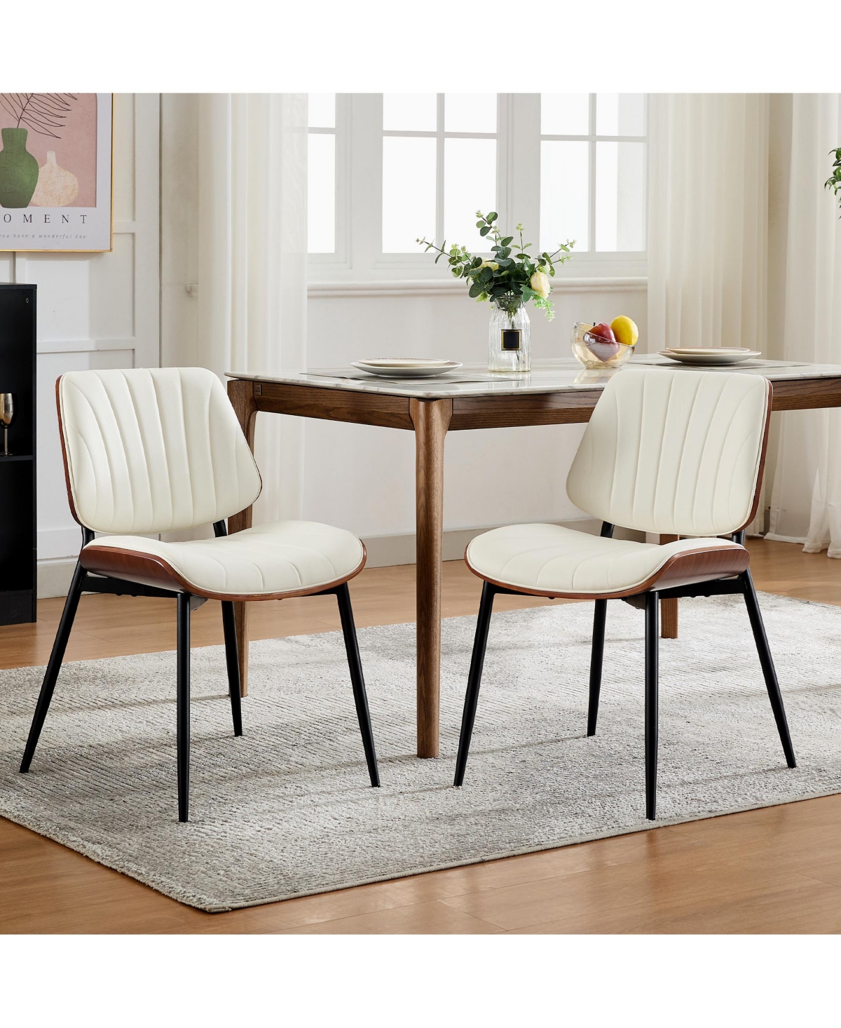 Click here for homfan Mid-Century Dining Chairs Set of 2  Shell-P... prices