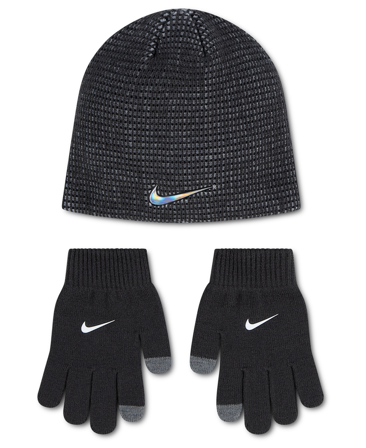 Click here for Nike Boys 8-20 Multi-Stripe Peak Beanie and Gloves... prices