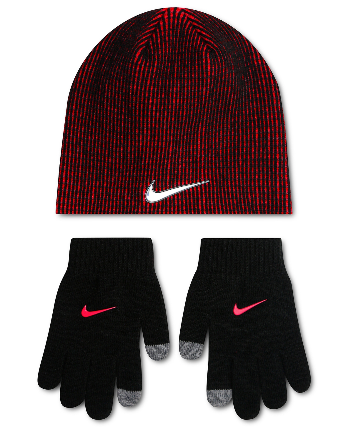 Click here for Nike Boys 8-20 Multi-Stripe Peak Beanie and Gloves... prices