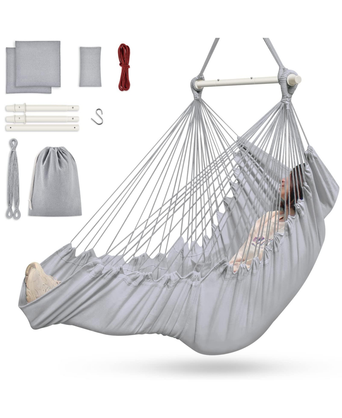 Click here for Piscifun Hammock Chair Hanging Swing With 3 Cushio... prices