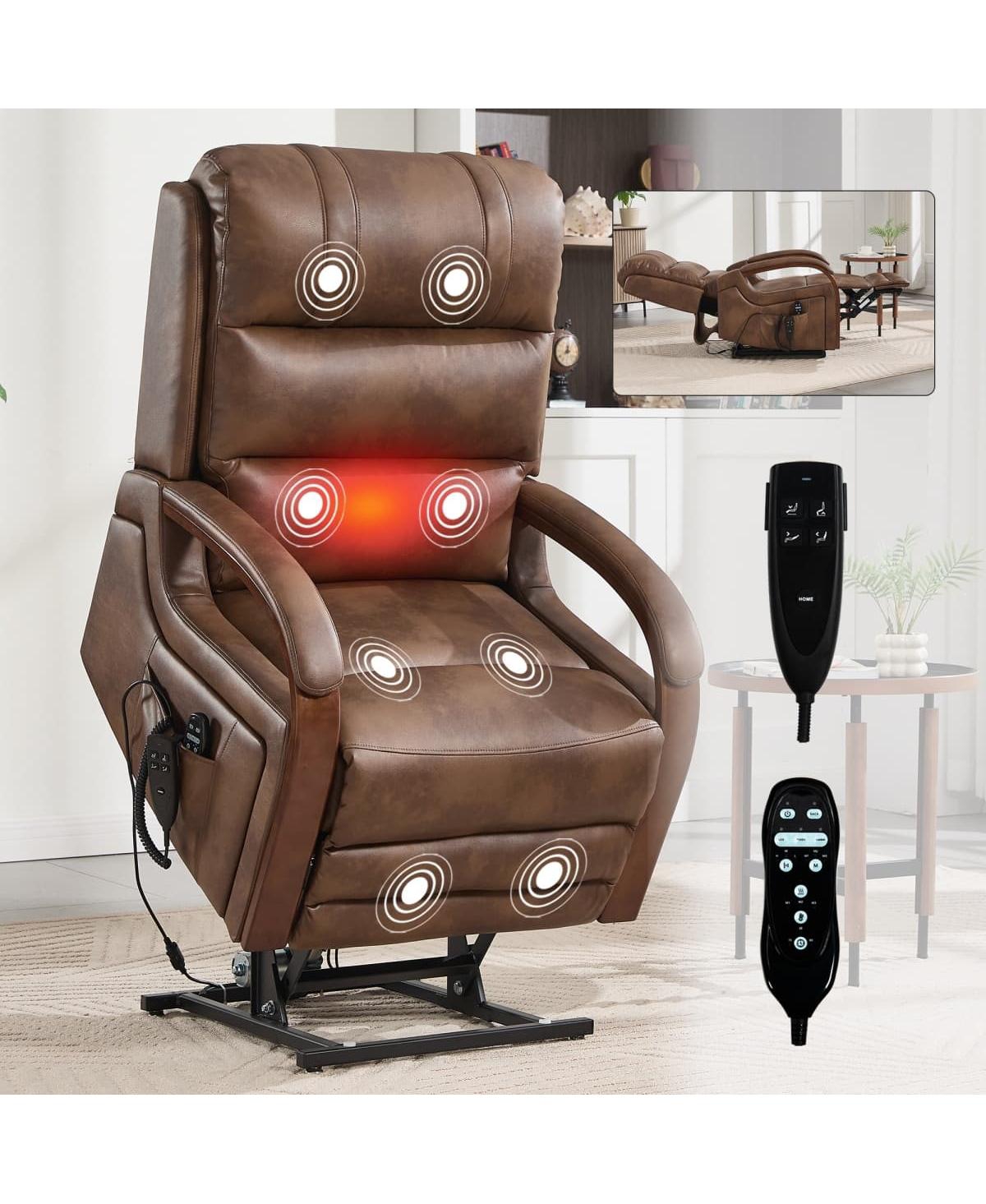 Click here for Maison Boucle Faux Leather Power Lift Chair for El... prices
