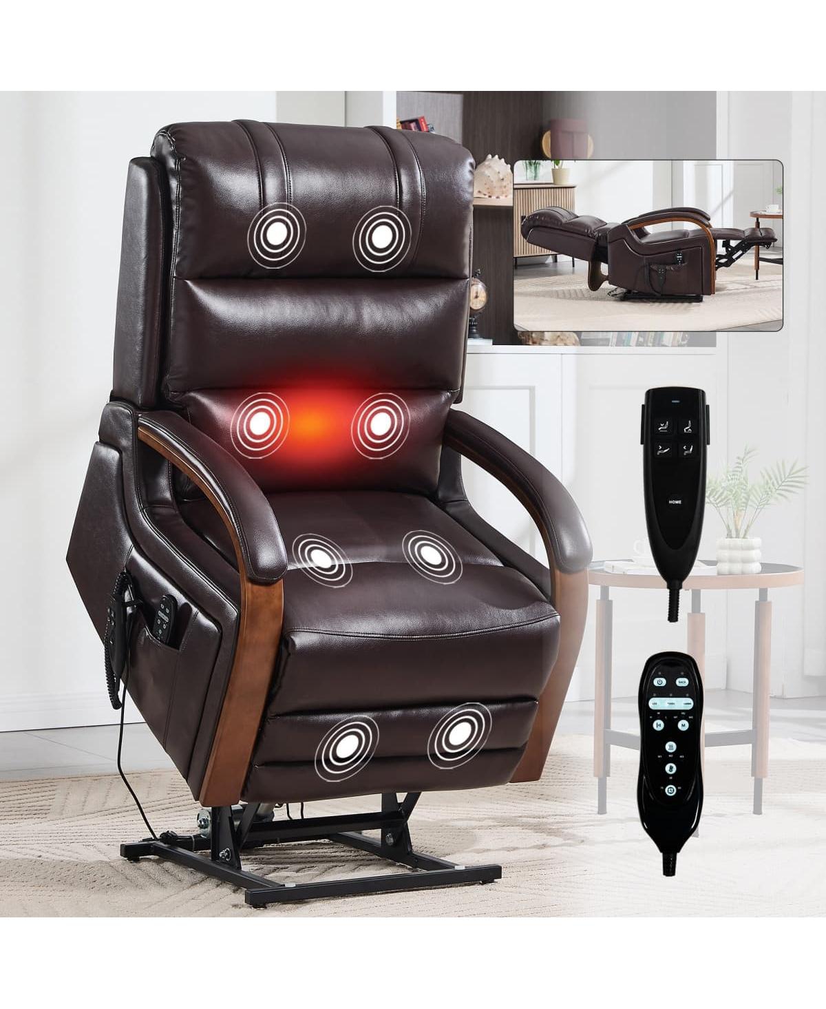 Click here for Maison Boucle Faux Leather Power Lift Chair for El... prices