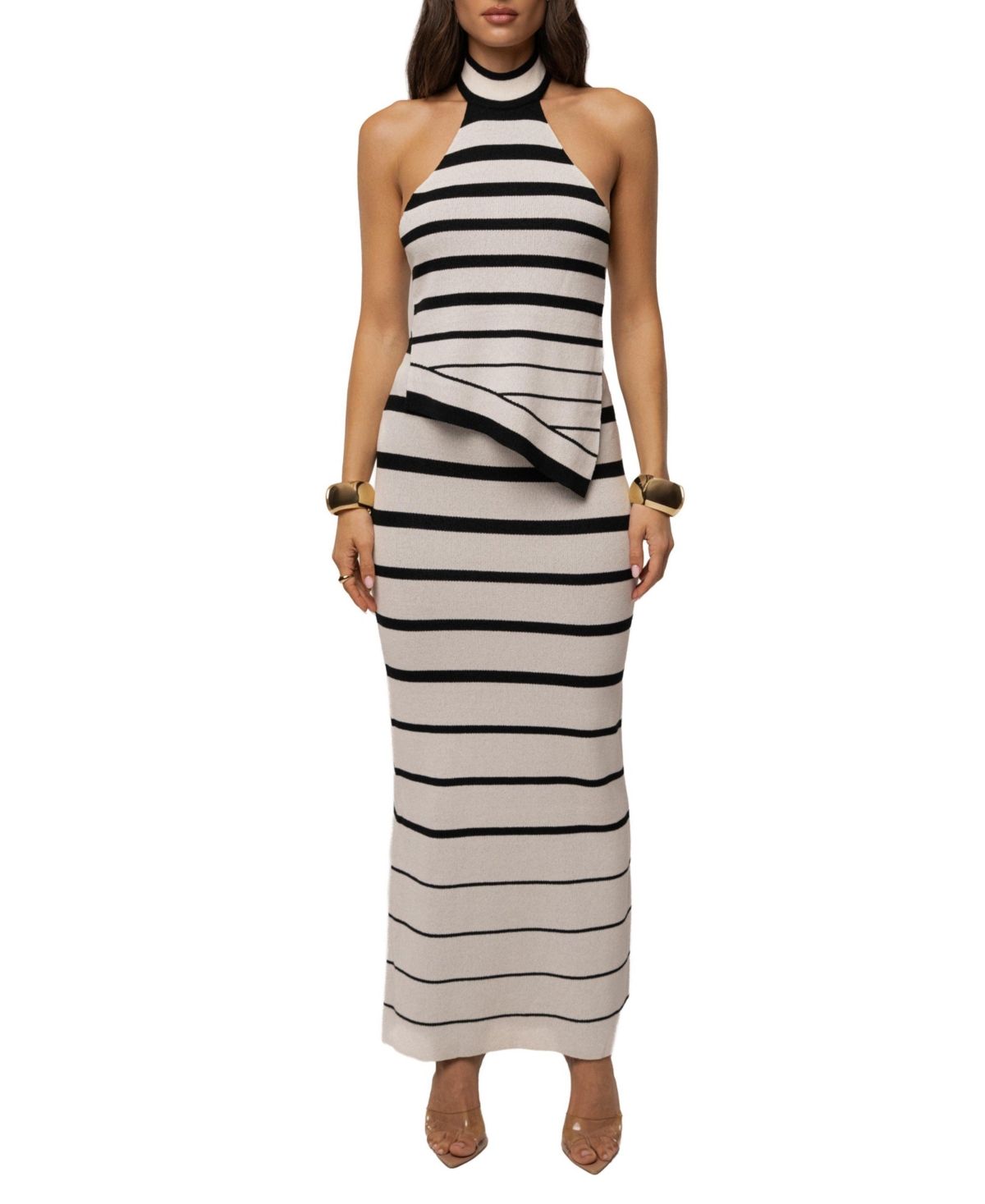 Click here for Jluxlabel Womens Marina Nights Striped Skirt Set -... prices
