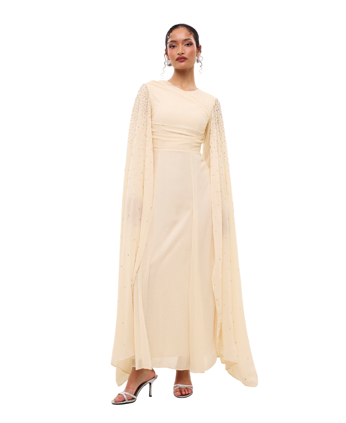 Click here for Maryisa Womens Sequin-Embellished Cape-Style Sleev... prices