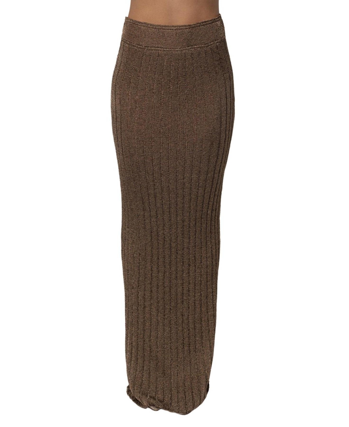 Click here for Jluxlabel Womens Resort Metallic Maxi Skirt - Bron... prices