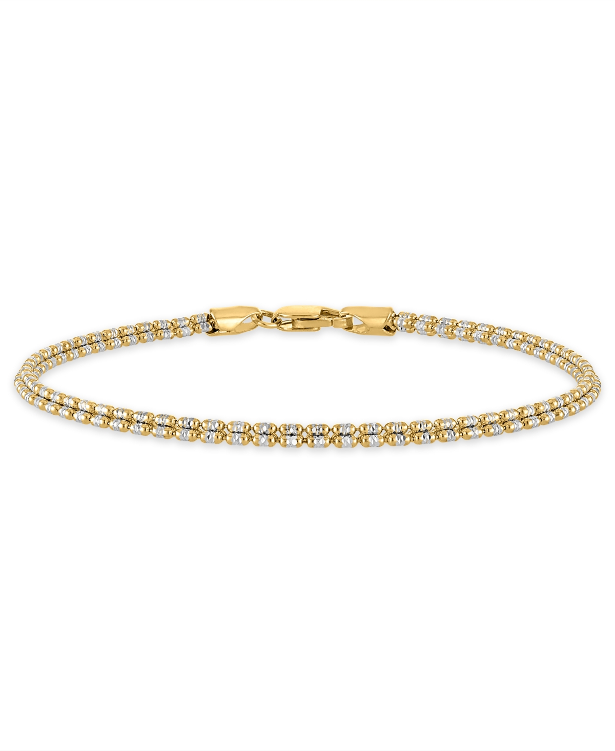 Click here for Macys Two-Tone Ice Chain Bracelet in 10k Yellow Go... prices