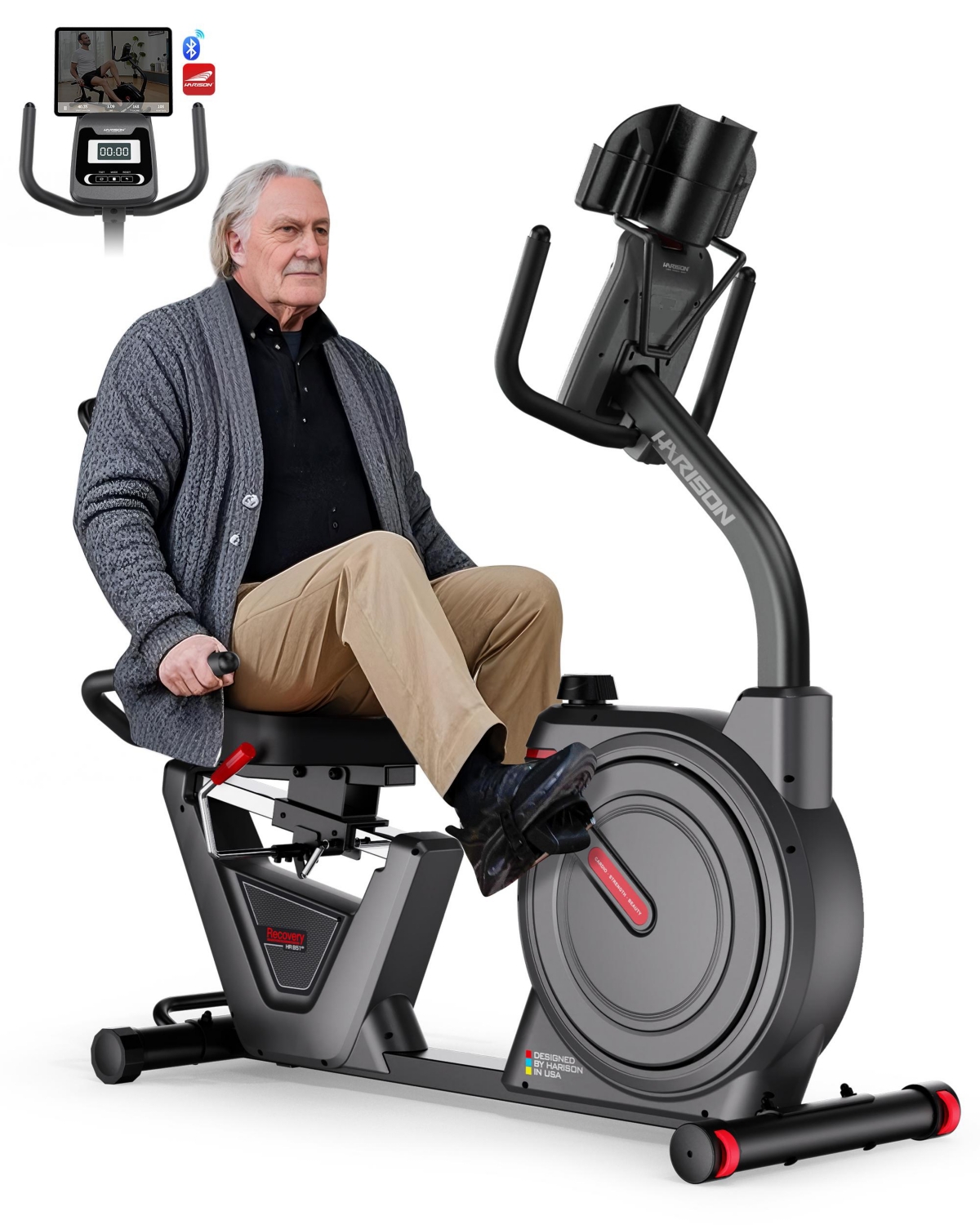 Click here for harison Hr-B51 Recumbent Exercise Bike 400 lbs Cap... prices