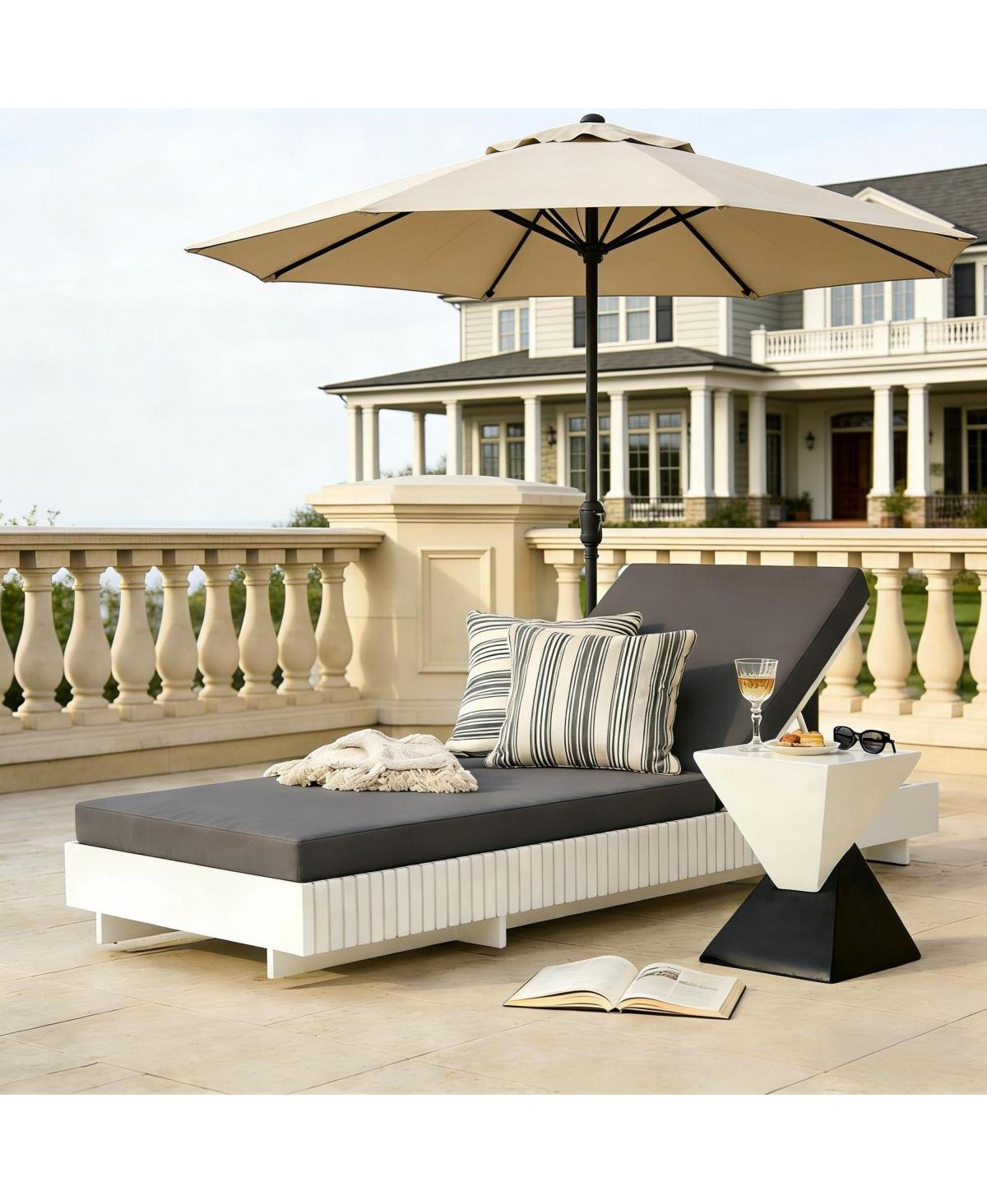 Click here for Asagikoiai Adjustable Acacia Wood Outdoor Chaise L... prices