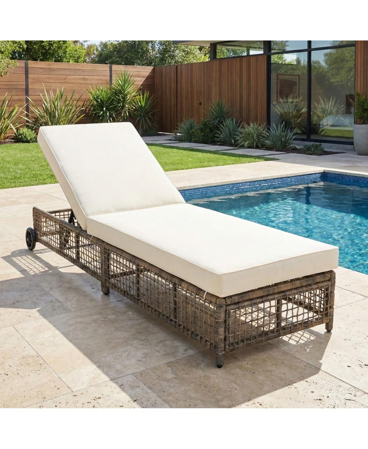 Click here for Asagikoiai Outdoor Lounge Chair  5-Position Rattan... prices