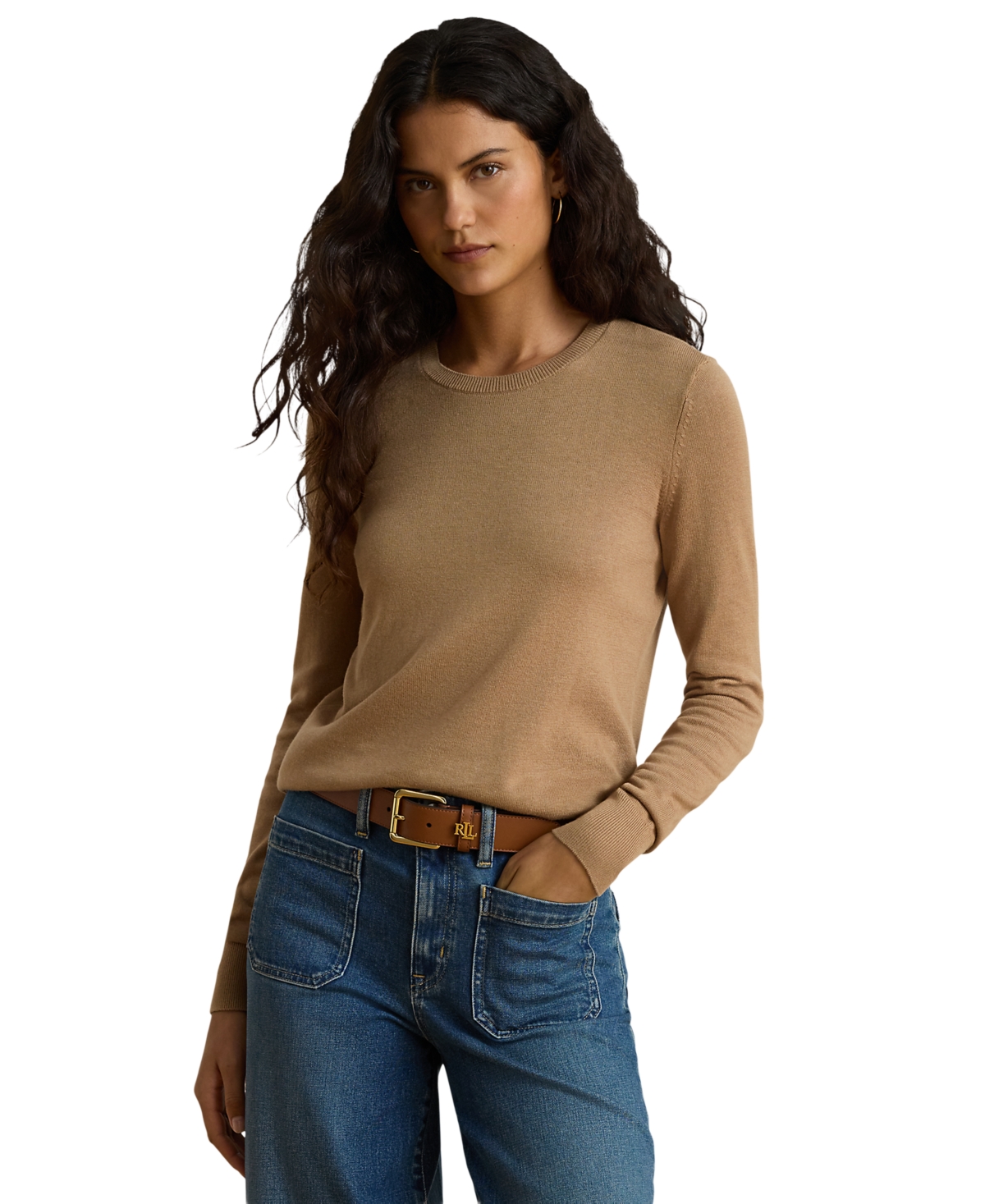 Click here for Lauren Ralph Lauren Petite Embroidered-Logo Cotton... prices