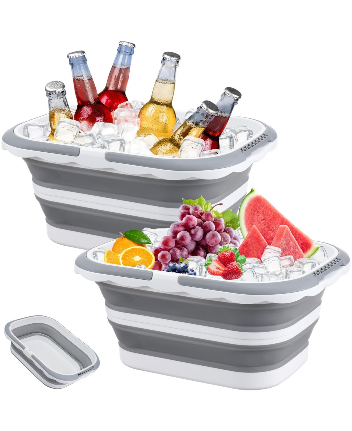 Click here for Piscifun 2 Pack Collapsible Ice Buckets Large Capa... prices