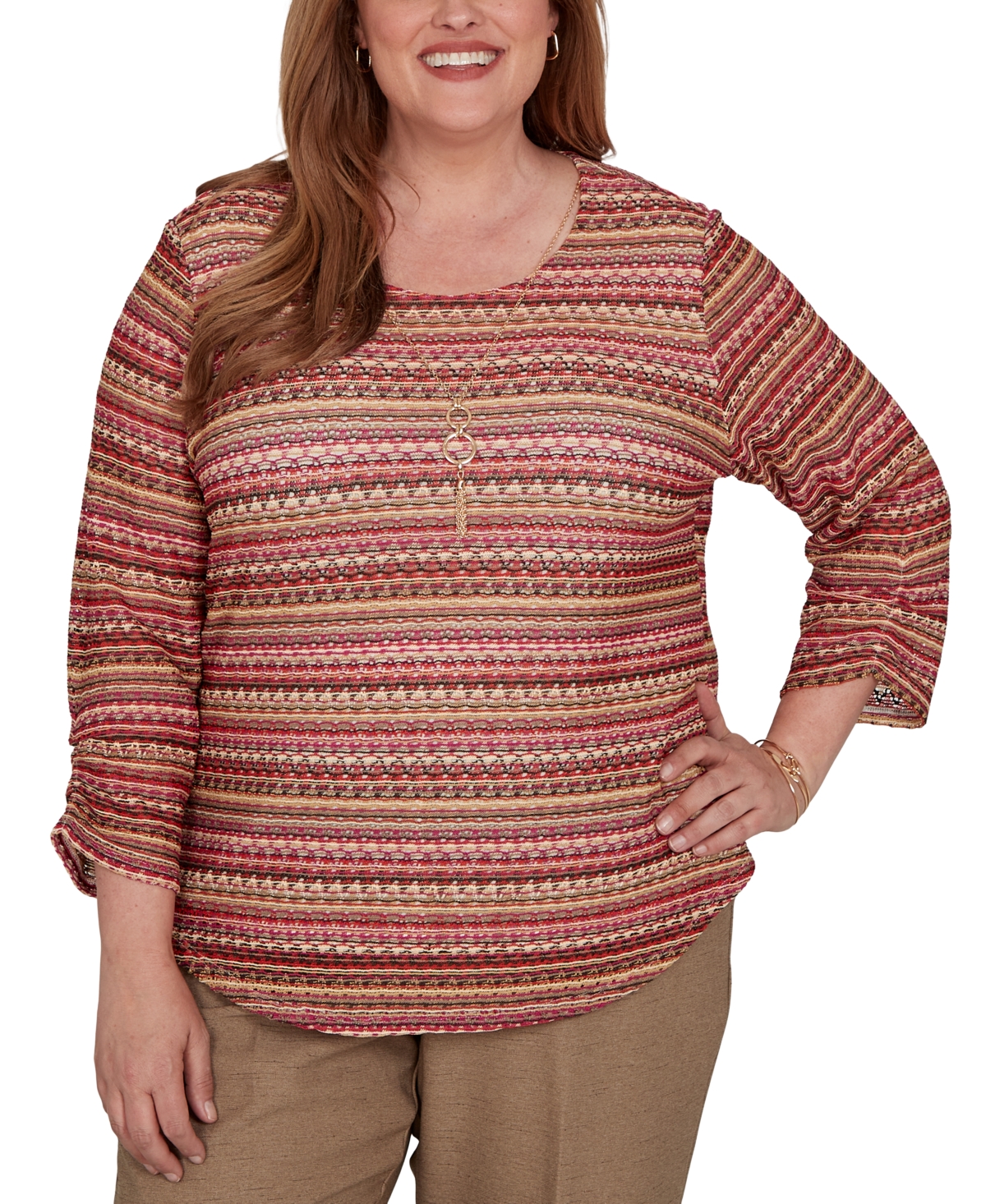 Click here for Alfred Dunner Plus Size Union Square Spacedye Biad... prices