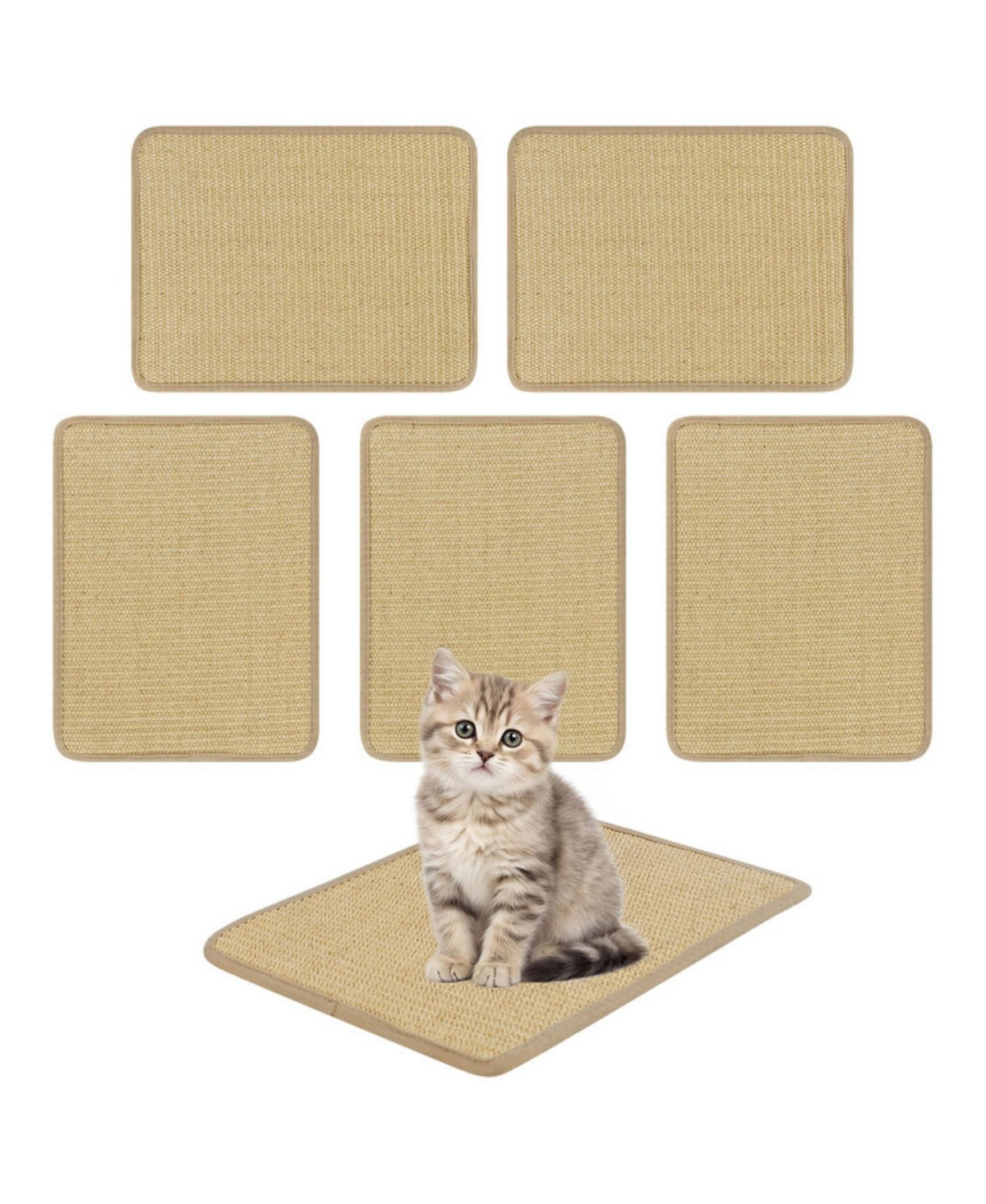 Click here for Hongge 12-Piece Cat Scratcher Mat Set 16 x 12 Inch... prices