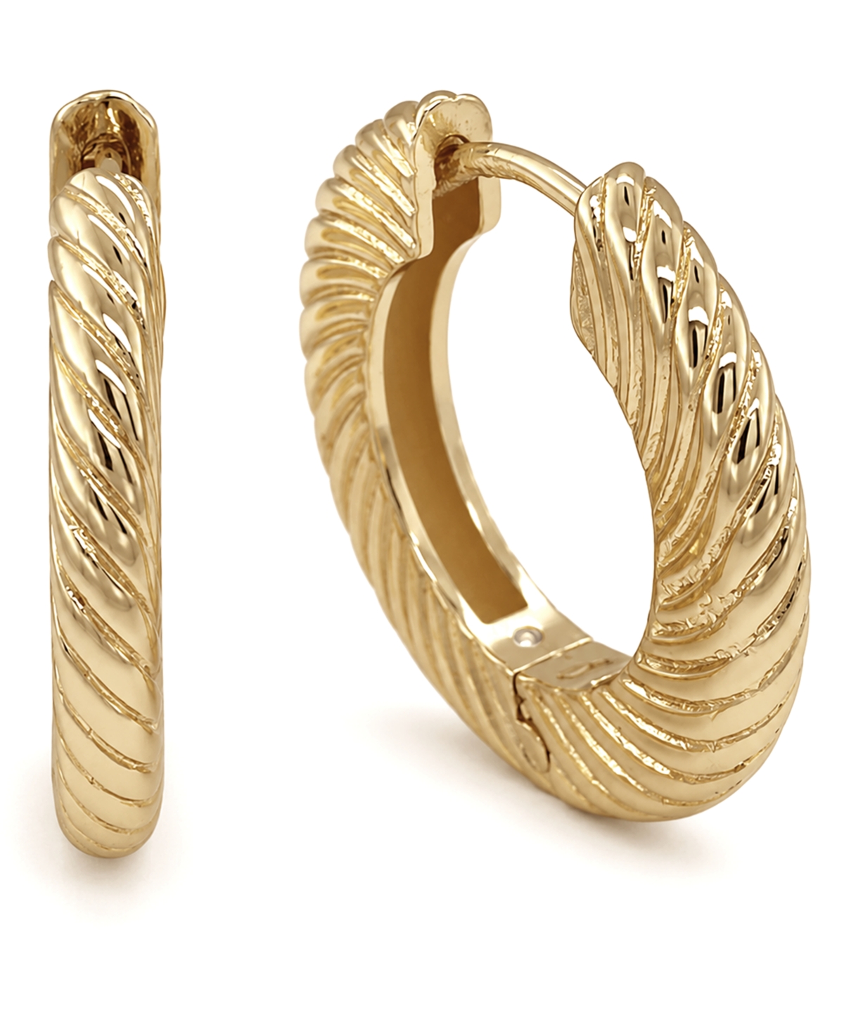Click here for And Now This Textured Hinged Hoop Earrings - Gold prices