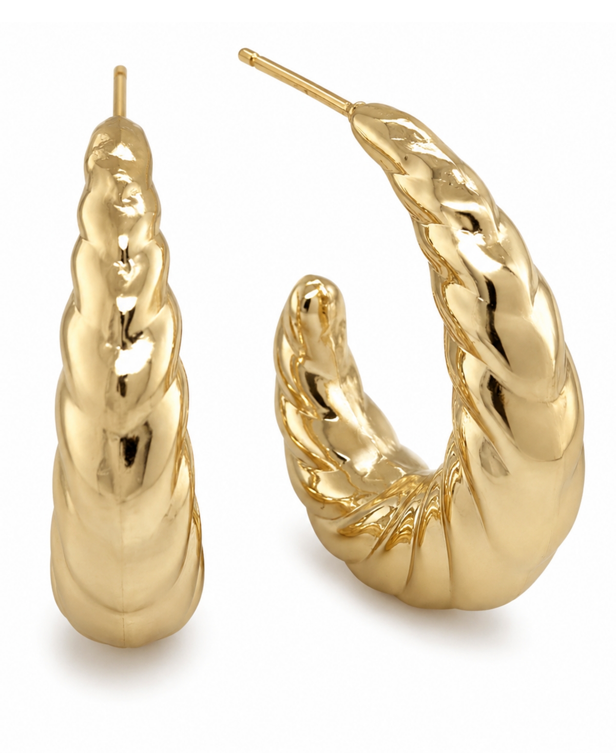 Click here for And Now This Silver and Gold Twisted Puff J Hoop E... prices