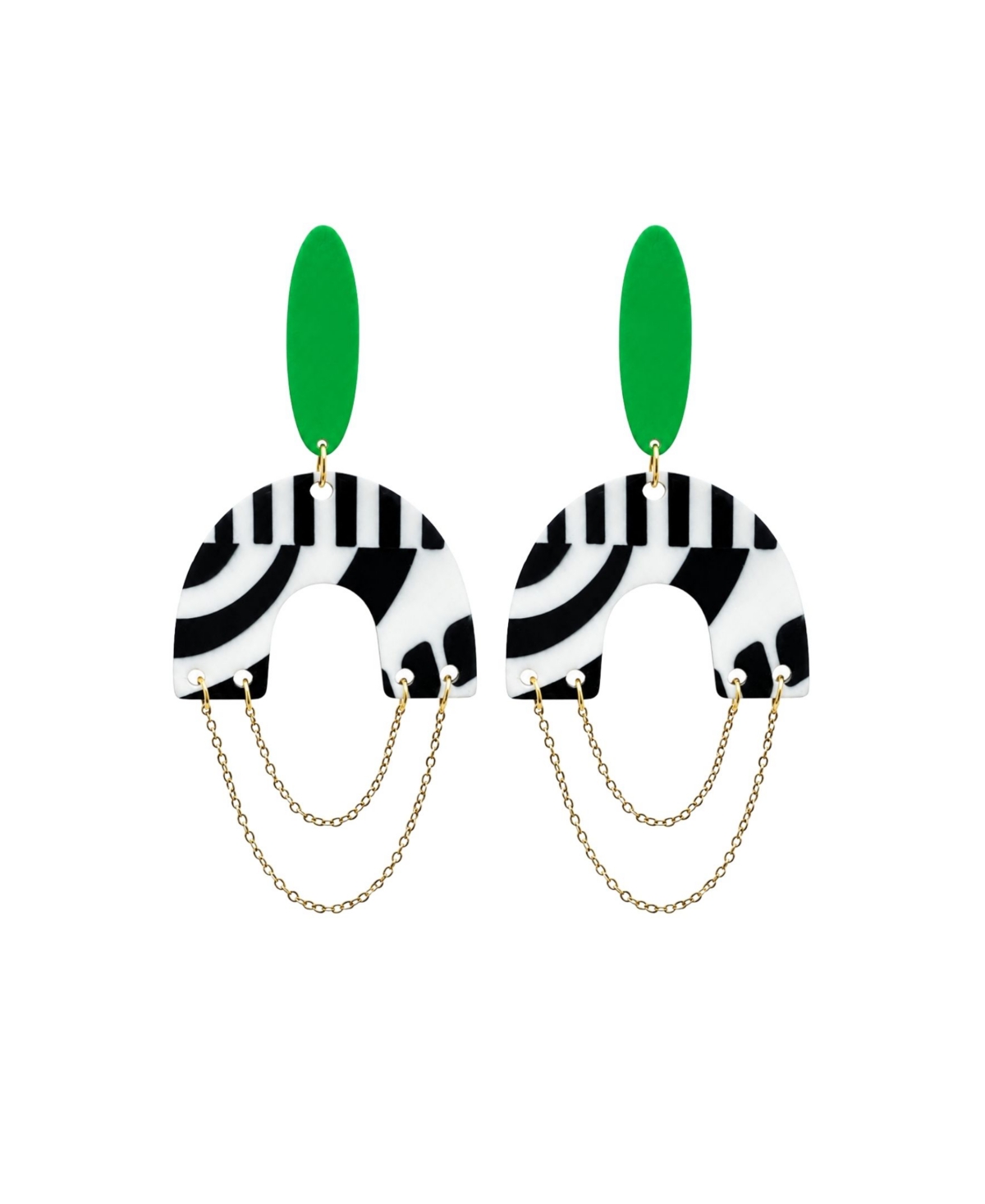 Click here for Swanky Designs Destinee Statement Earrings - Wasab... prices