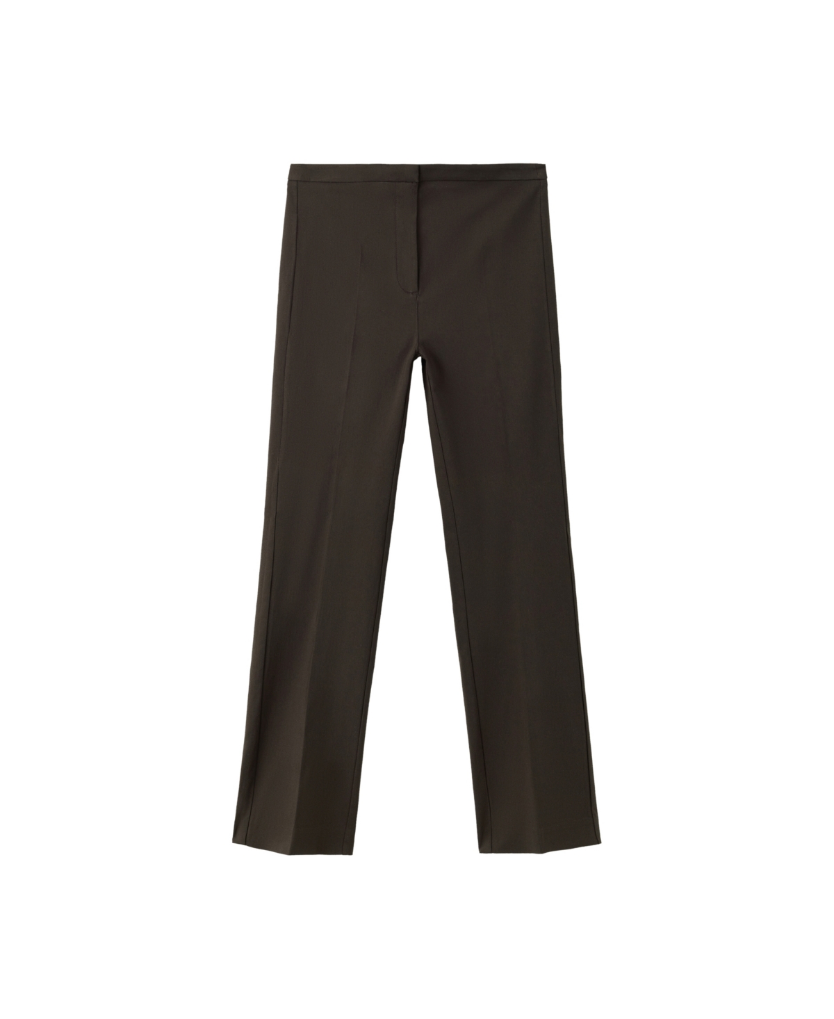 Click here for Mango Womens Mid-Rise Straight-Cut Crop Pants - Ch... prices