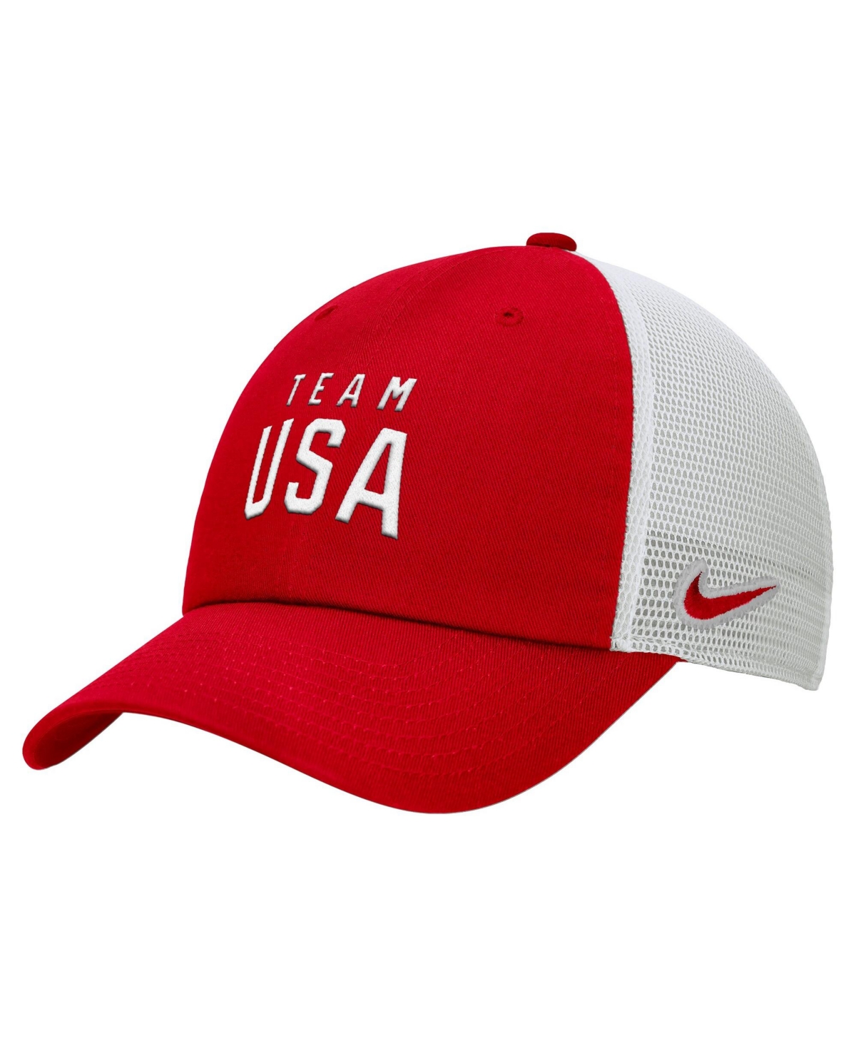 Click here for Nike Mens Red/White Team Usa Club Trucker Adjustab... prices