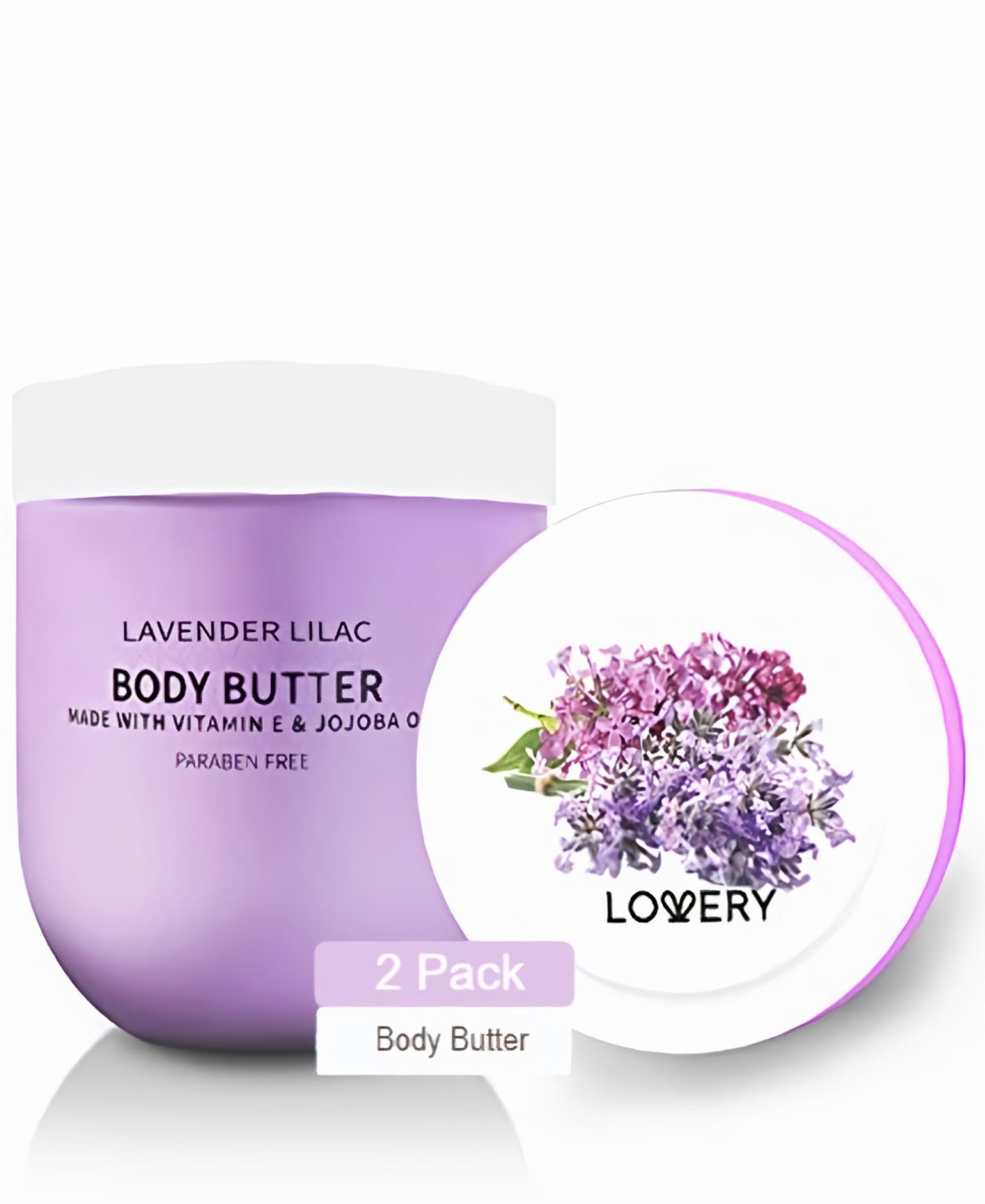 Click here for Lovery 2 piece Lilac Whipped Body Butter with Jojo... prices