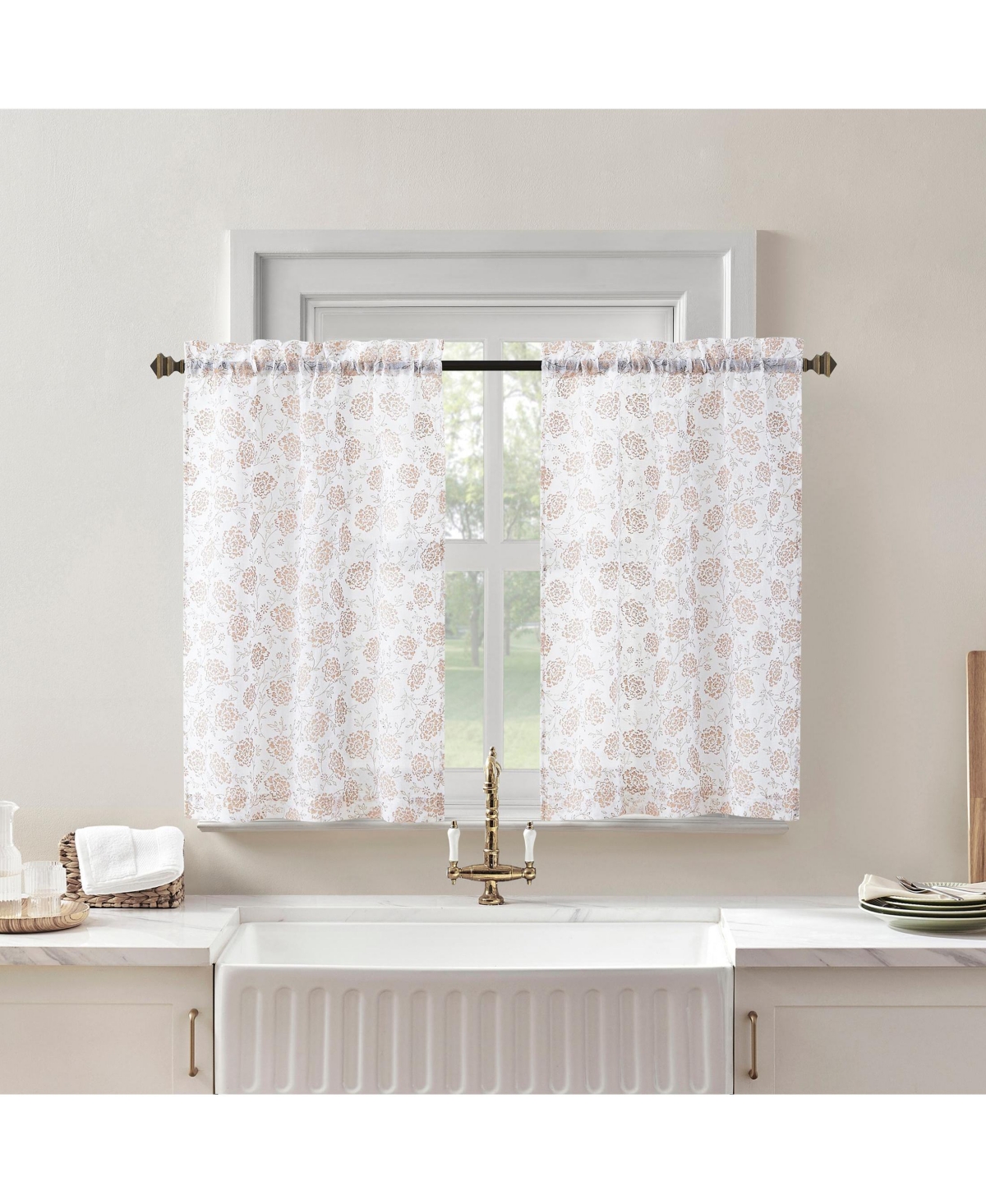 Click here for No. 918 Jacqueline Tonal Floral Puff Print Semi-Sh... prices