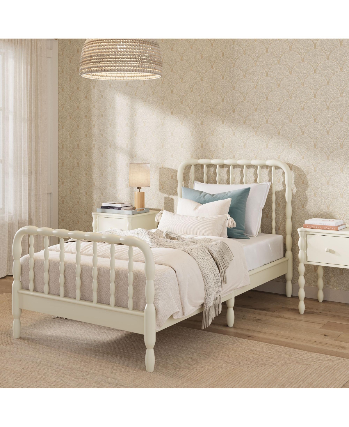 Click here for Plank+Beam Jenny Lind Twin Bed - Linen white prices