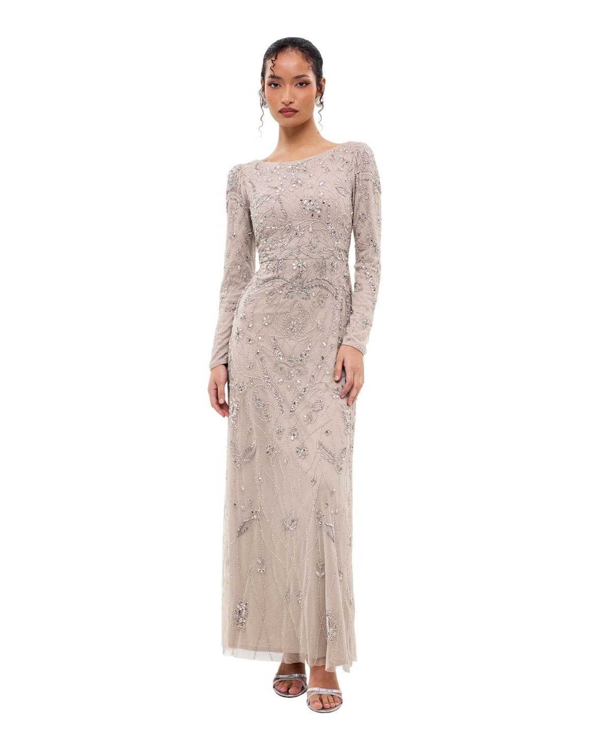 Click here for Maryisa Womens Modest Floral Embellished Sequins M... prices