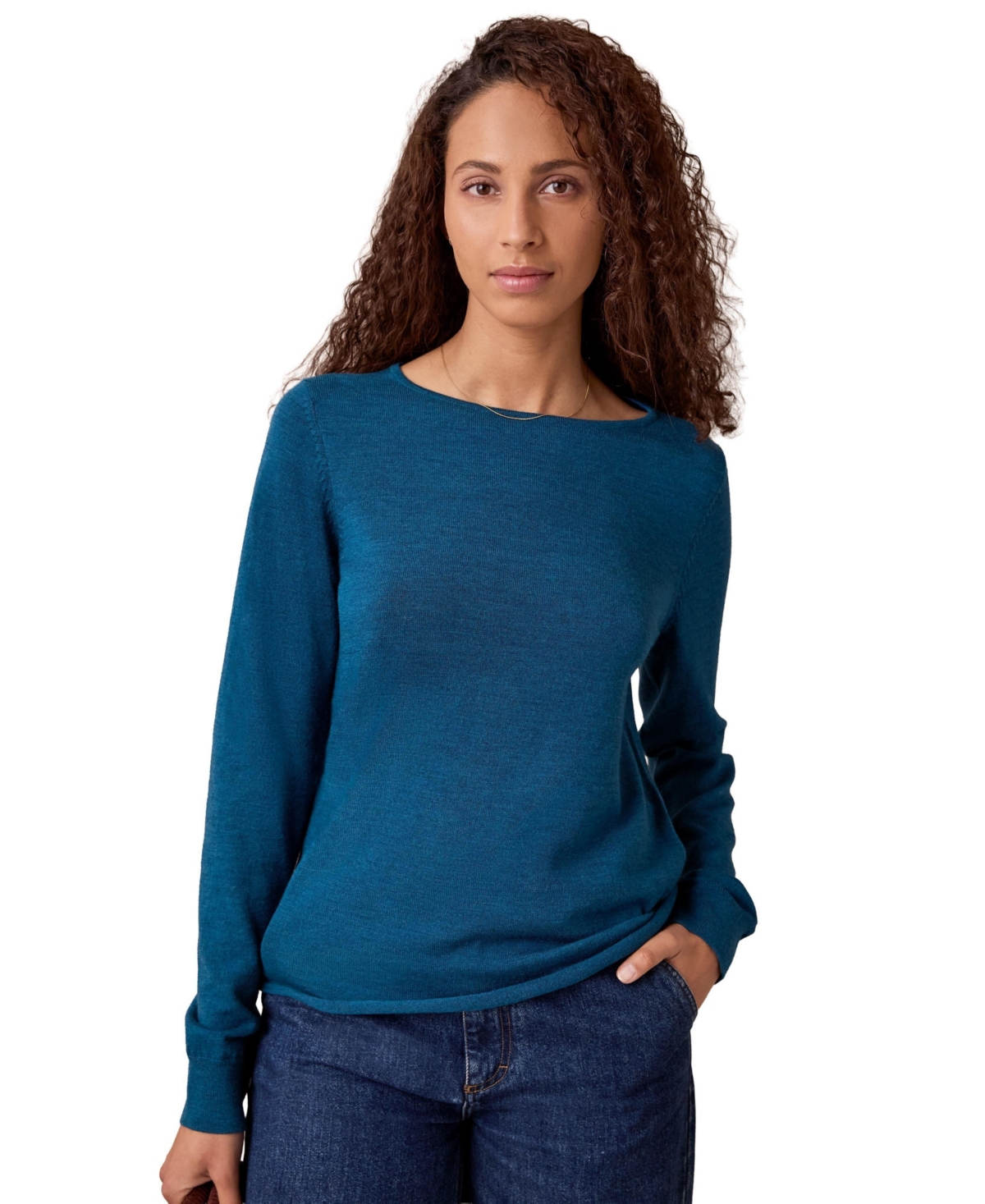Click here for Celtic & Co. Womens Merino Fine Knit Boat Neck Jum... prices