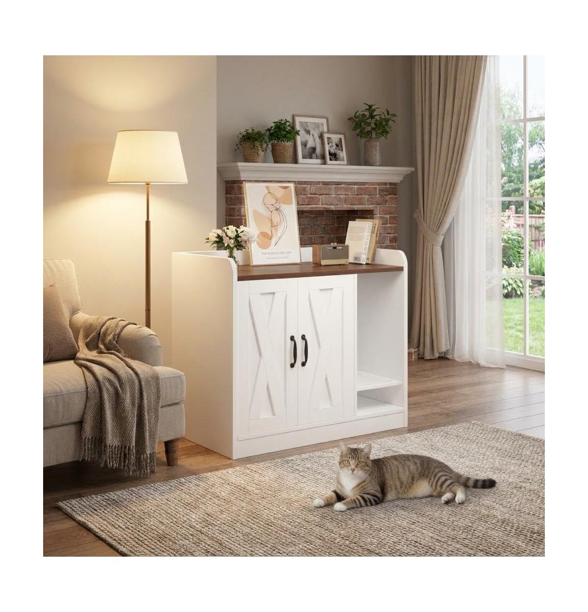 Click here for homfan Double Cat Litter Box Enclosure â Modern... prices